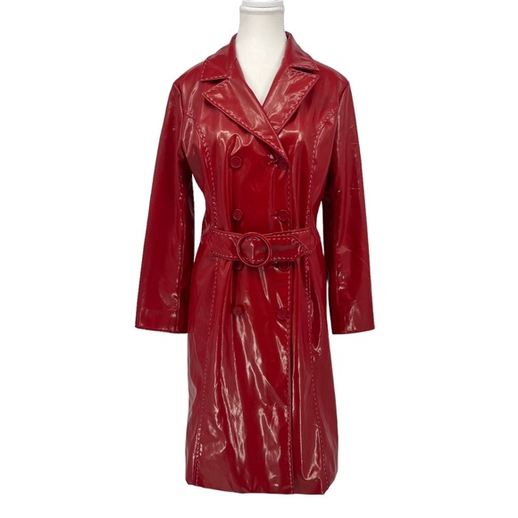 Vintage | Jackets & Coats | Vintage Maria Dionisiou Jacket Red Pleather ...